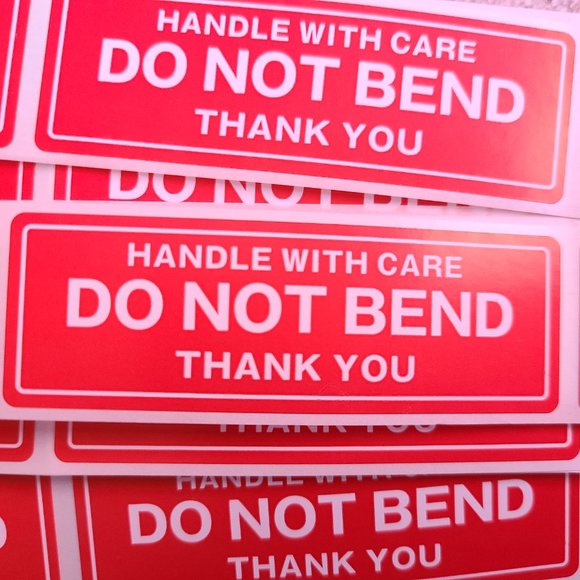 Office | 5 Handle With Care Do Not Bend Thank You Stickers | Poshmark